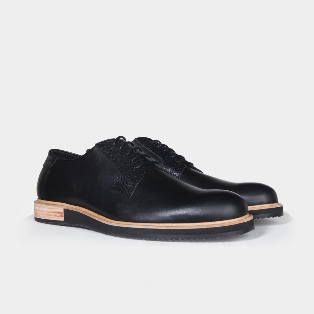 Chaussure Derbies Noir Alpha Low | Subtle Shoes